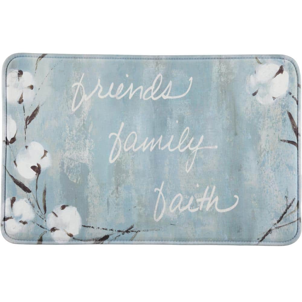 J&V TEXTILES Friends Family Faith 30 in. x 20 in. Anti-Fatigue Kitchen ...