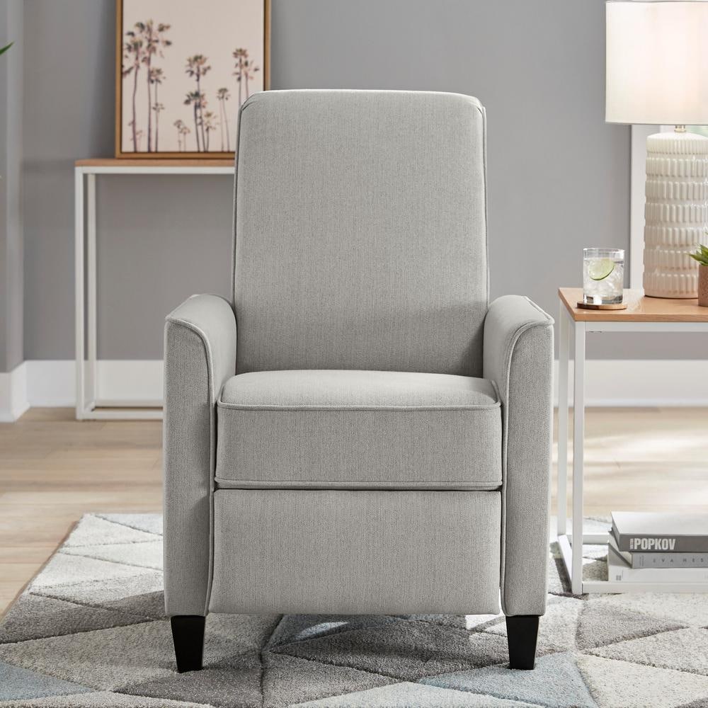 StyleWell Maycotte Stone Gray Fabric Standard (No Motion) Recliner ...