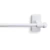 Rod Desyne 17 in. - 30 in. Magnetic Single Curtain Rod in White MAG-01 ...