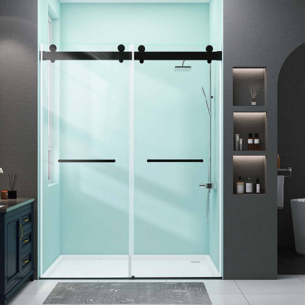 Zeafive 21 in. W x 2.75 in. H Frameless Shower Door Handle Soft-Close ...