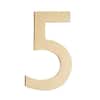 Architectural Mailboxes 5 in. Polished Brass House Number 5 3585PB-5 ...