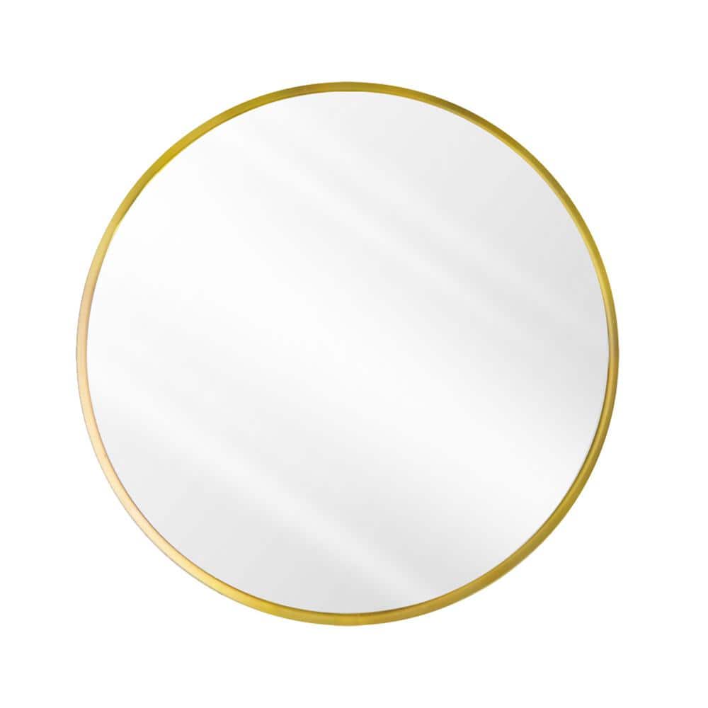 tunuo 32 in. W x 32 in. H Round Metal Framed Wall Bathroom Vanity ...