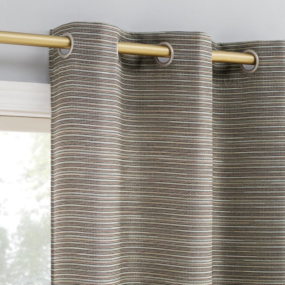 No. 918 Sycamore Textured Mocha Brown Polyester 40 in. W x 84 in. L ...