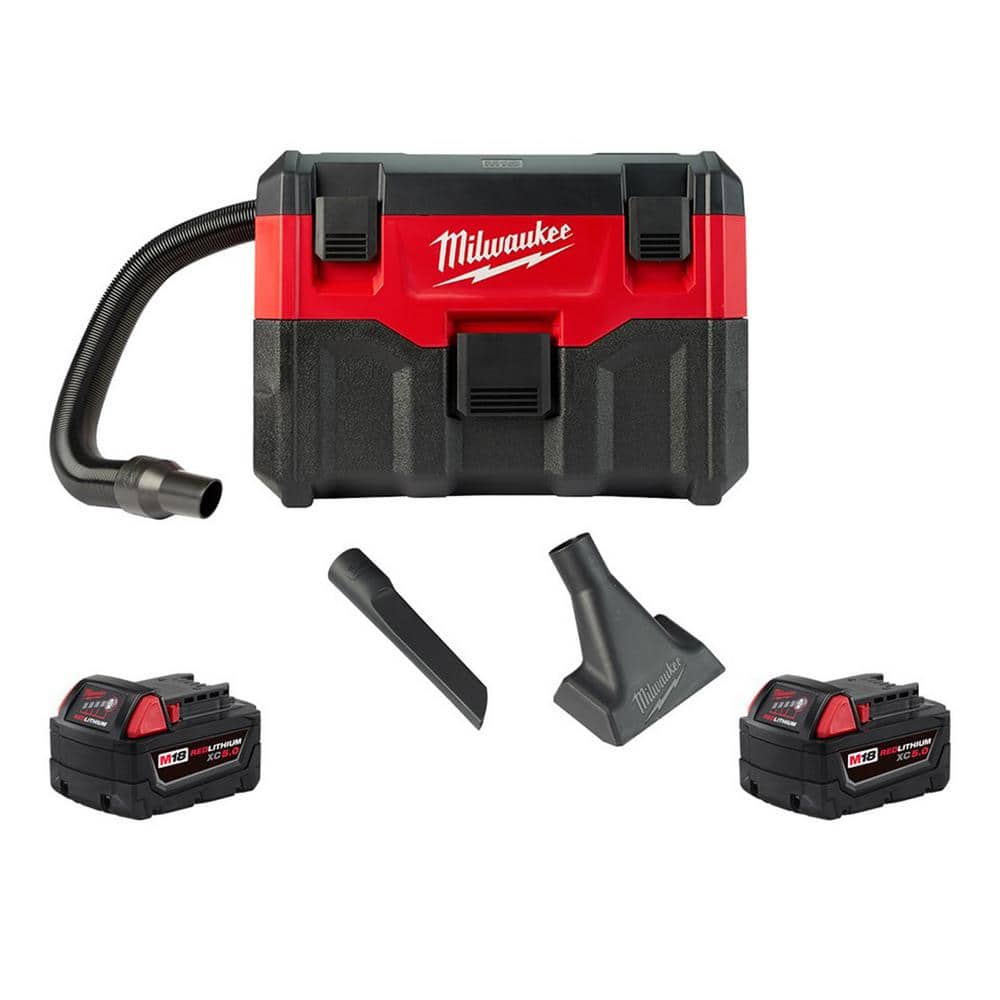 Milwaukee M18 18-Volt 2 Gal. Lithium-Ion Cordless Wet/Dry Vacuum with ...