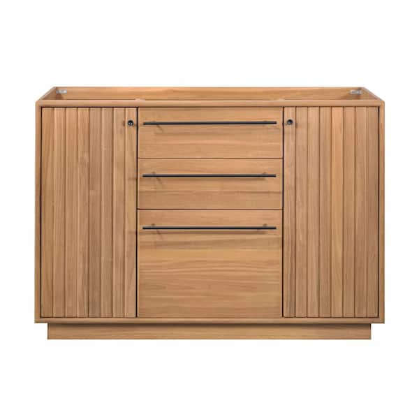 Avanity Parker 48 in. Bath Vanity Cabinet without Top in Natural Teak ...