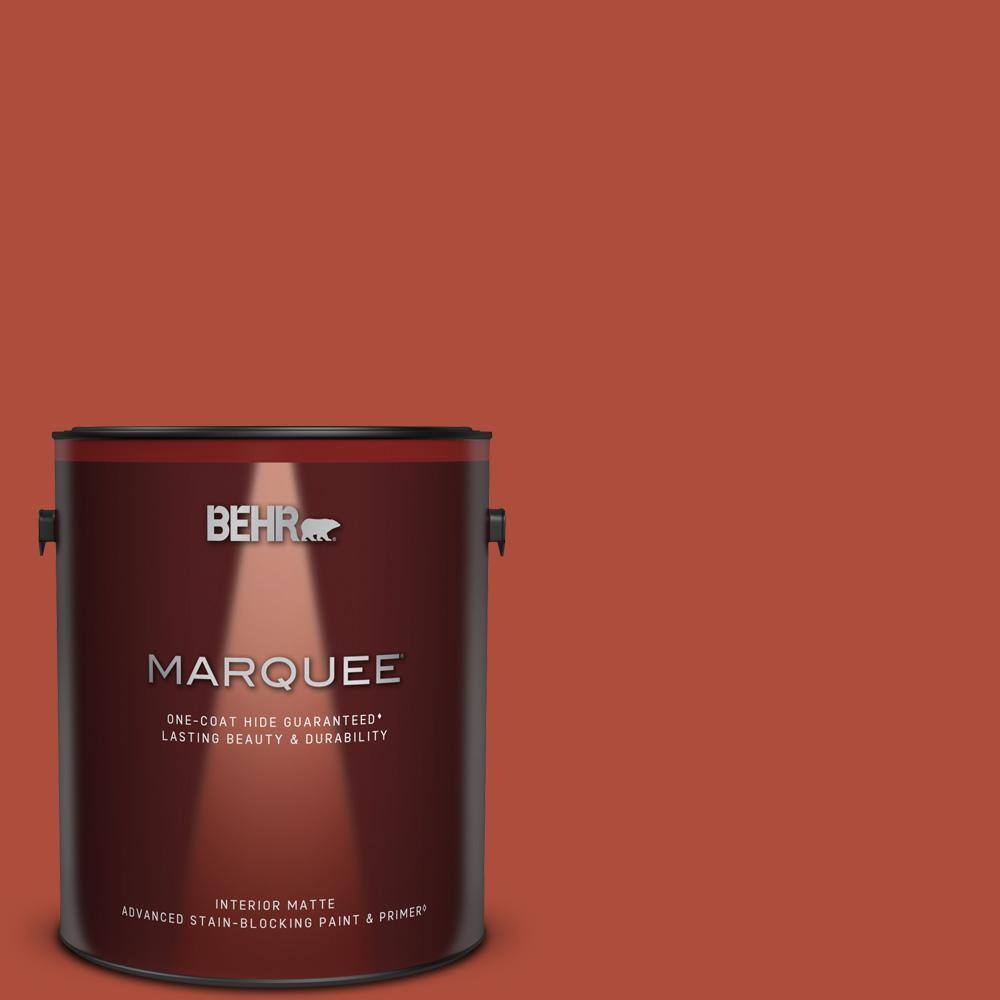 BEHR MARQUEE 1 gal. #MQ4-35 Torch Red One-Coat Hide Matte Interior ...