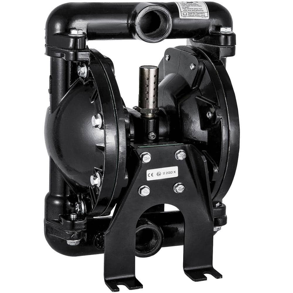 SKYSHALO Air-Operated Double Diaphragm Pump 1 in. Inlet Outlet Aluminum ...