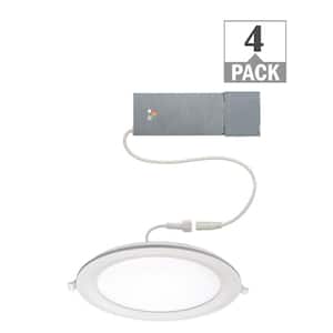 HALO LCR6 Series 6 in. Selectable Round Canless Integrated LED Recessed ...