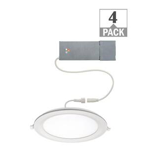 LUXRITE 6 in. Integrated LED Recessed Light kit, 18-Watt, 5CCT 2700K ...