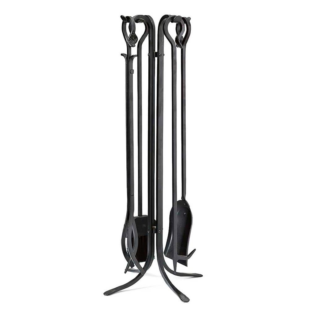 Evergreen Enterprises 4-Piece Fireplace Tool Set, Black 36163 BK - The ...