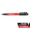 Milwaukee INKZALL Black Fine Point Jobsite Permanent Marker (2-Pack) 48 ...