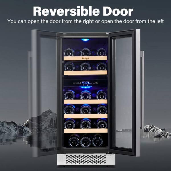 15 inch dual zone wine cooler store
