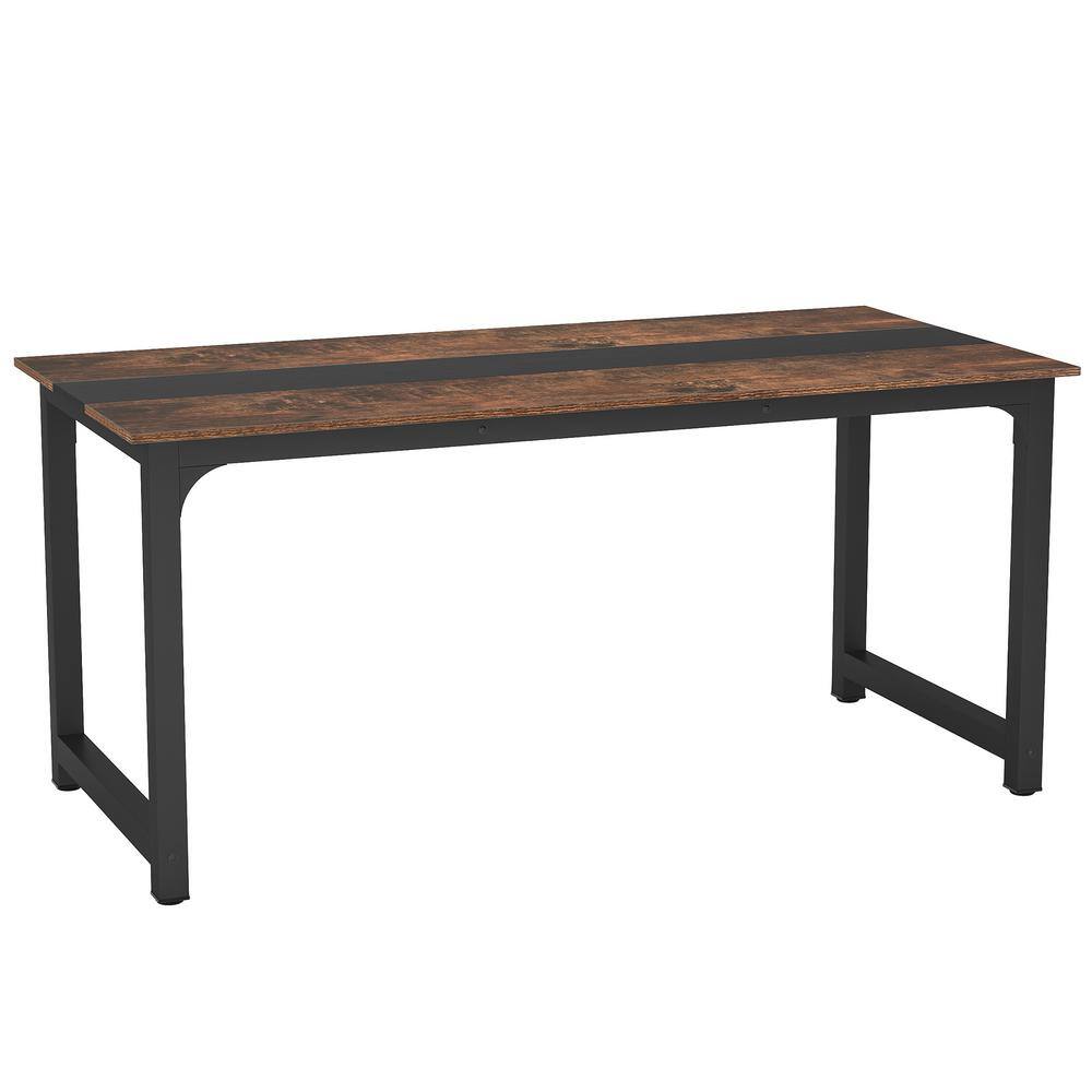 BYBLIGHT Moronia 70.9 in. Rectangular Brown and Black Executive ...