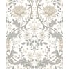 Seabrook Designs Ivory and Grey Honeysuckle Floral Pre-Pasted Paper ...
