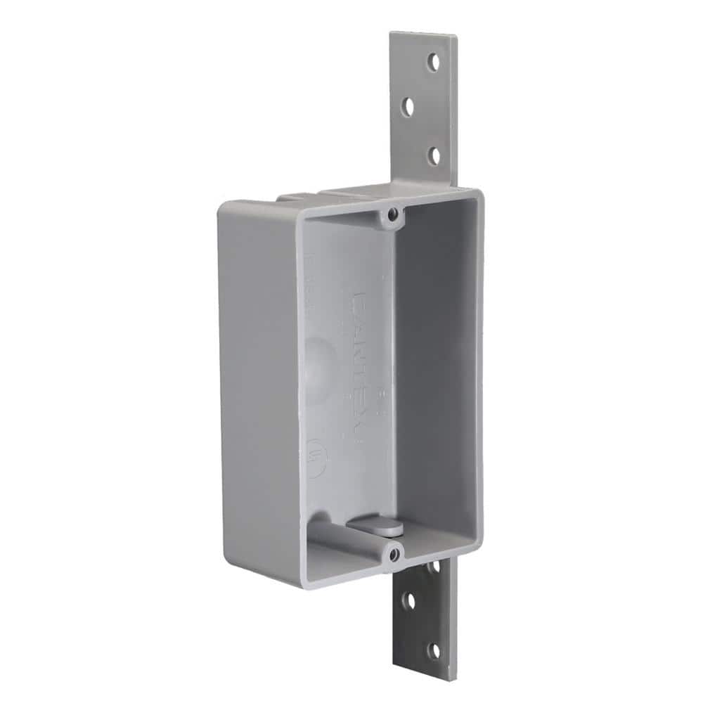 Cantex New Work 1-Gang 8 cu. in. Shallow Electrical Outlet Box and ...