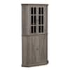 Home Source Industries Home Source Enclosed Stone Grey Corner Cabinet ...