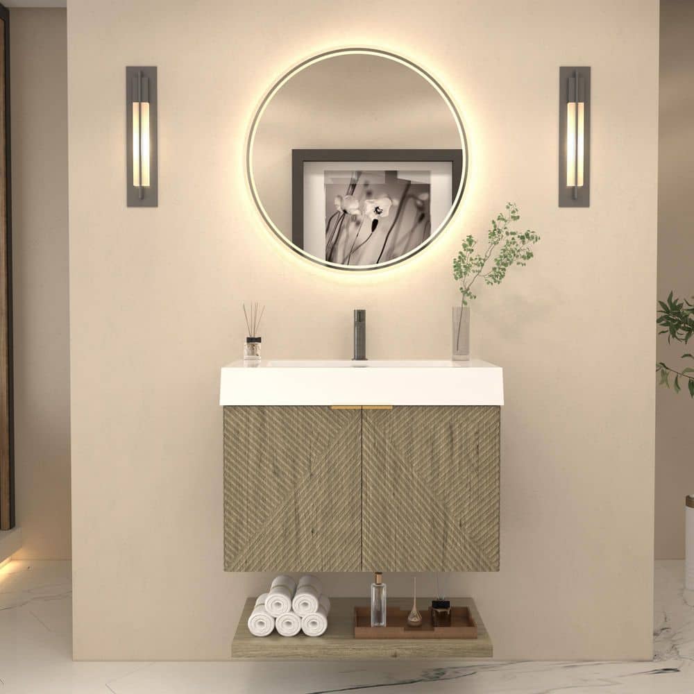 BV Better Vanity Stella 30 in. W x 20 in. D x 22 in. H Single Sink ...