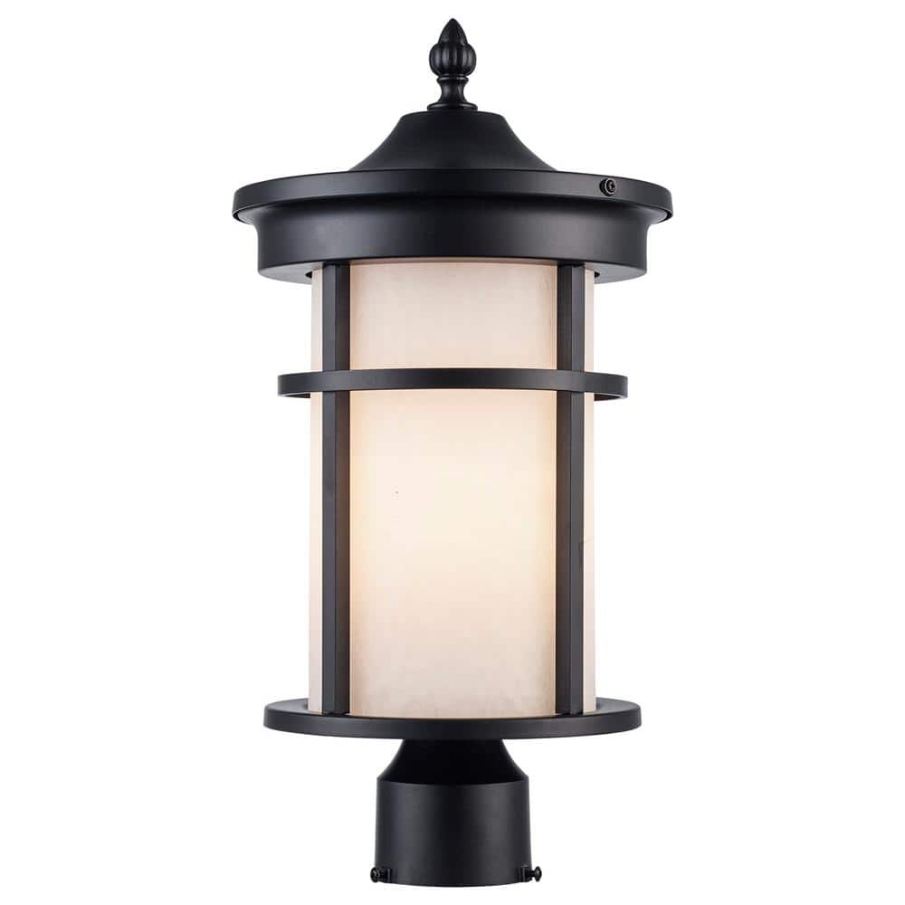 Bel Air Lighting Avalon II 14.5 in. 1-Light Black Metal Hardwired ...