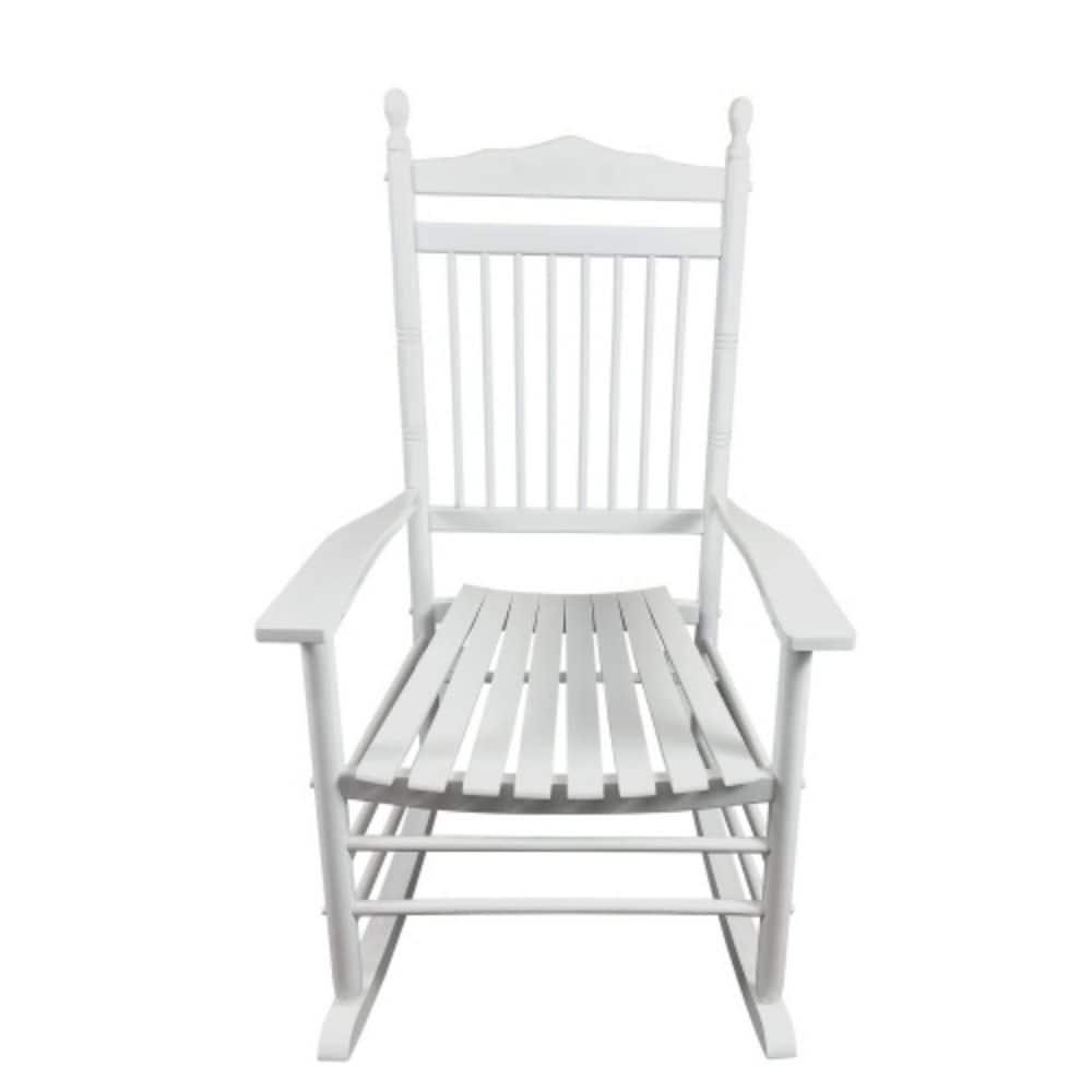 Dracelo Series Frame White Wood Outdoor Rocking Chair GT-198 - The Home ...