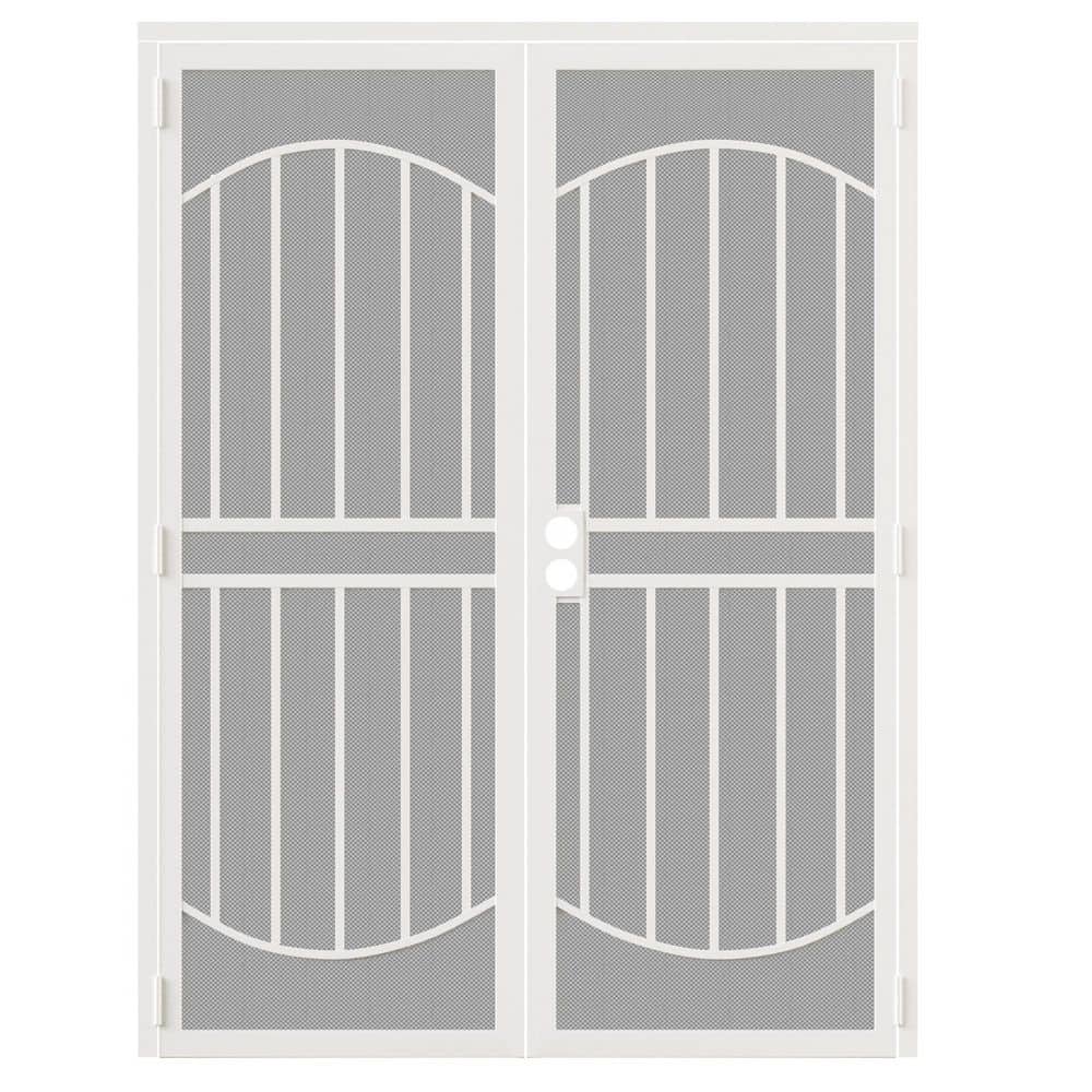 EH PUERTA 64 in. x 80 in. Universal/Reversible Hinging White Surface ...