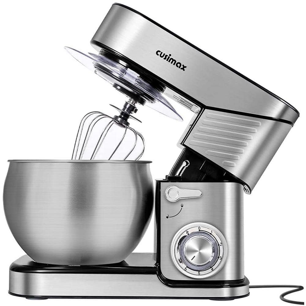 JEREMY CASS 6.5 Qt. 3-Speed Silver Stand Mixer with Stainless Steel ...