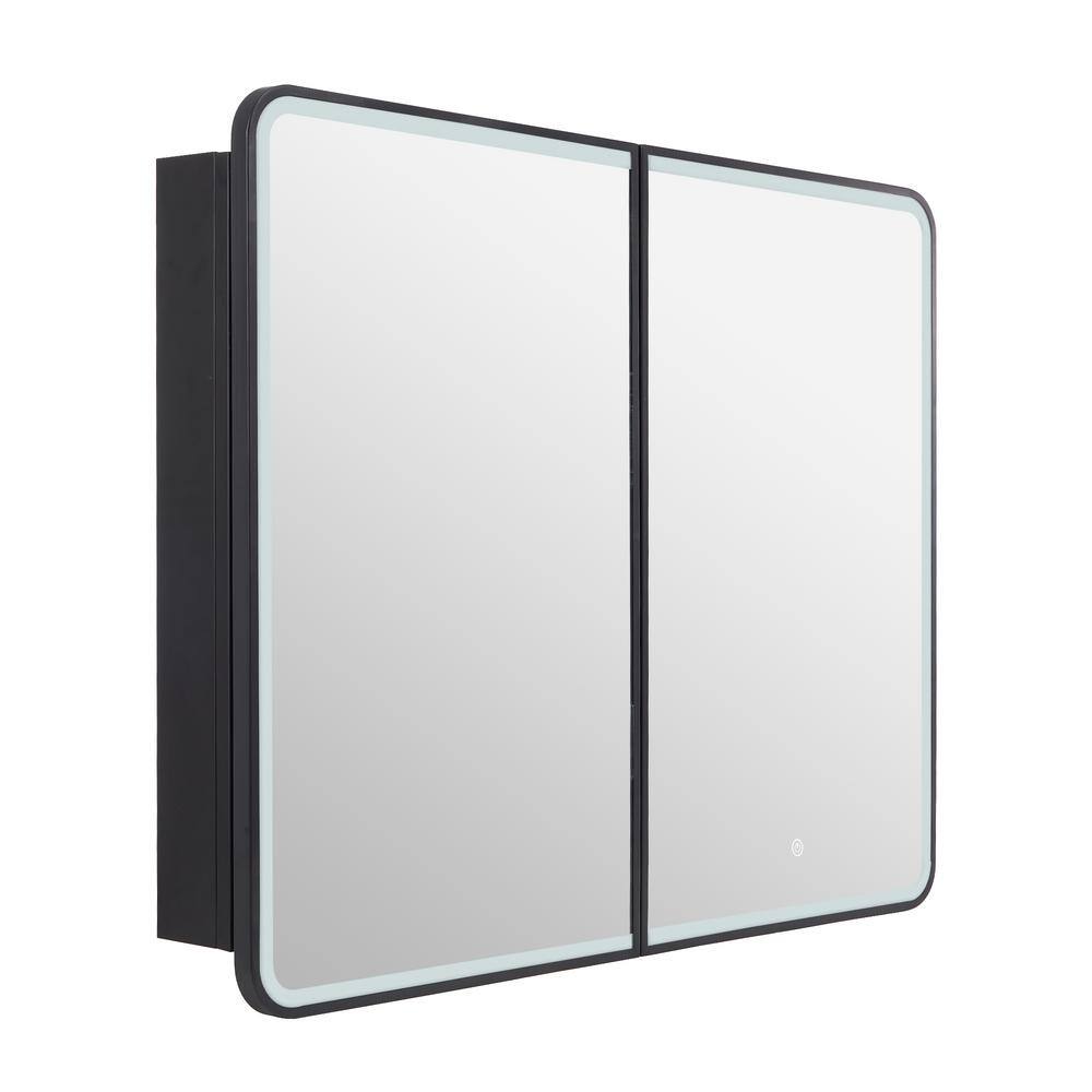 Nivencai 48 in. W x 30 in. H Rectangular Aluminum Medicine Cabinet with ...