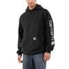 Carhartt Men's 4 XLT Black Cotton/ Polyester MW Signature Sleeve Logo ...