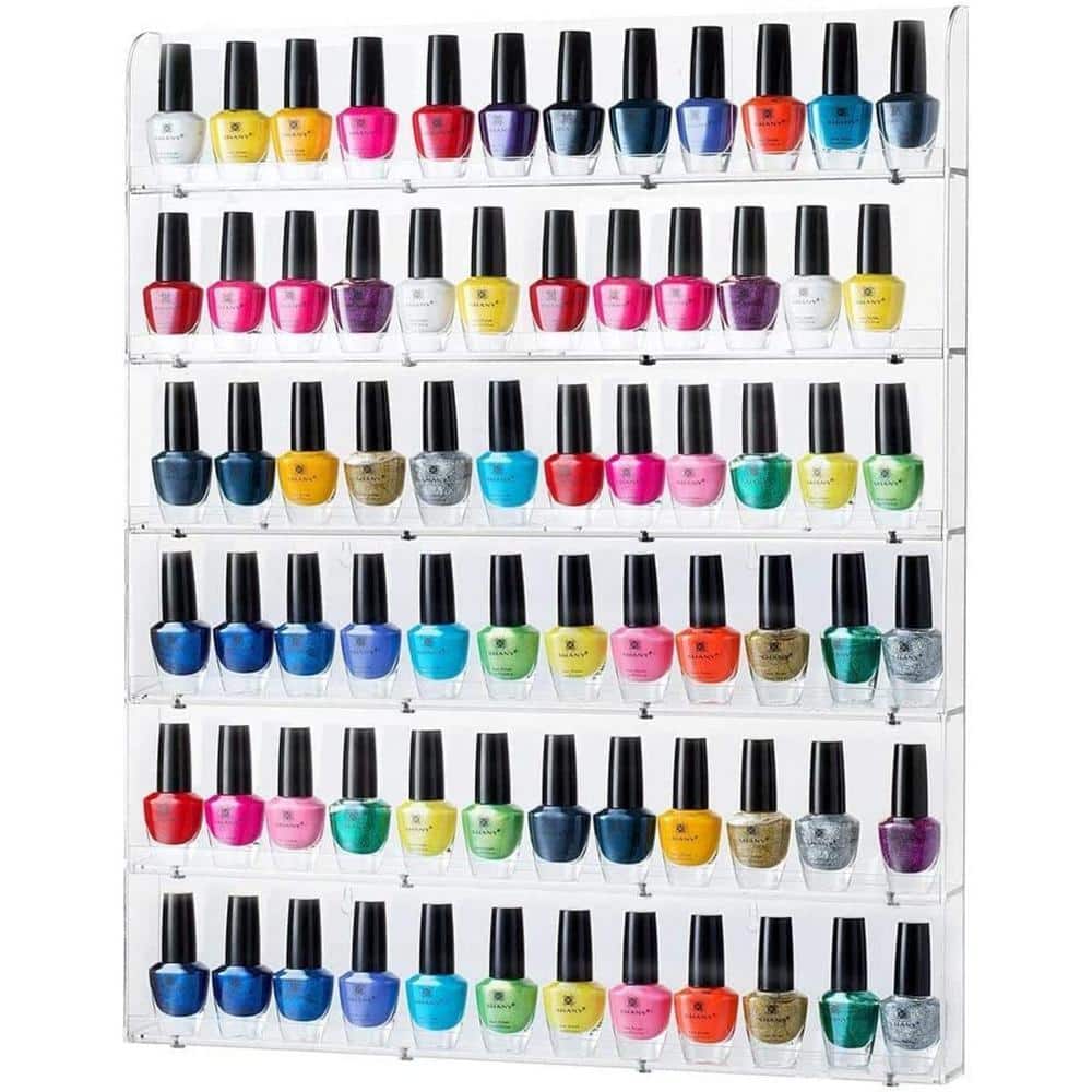 Home-it Clear Nail Polish Organizer Rack - Nail Polish Rack Holds Up To ...