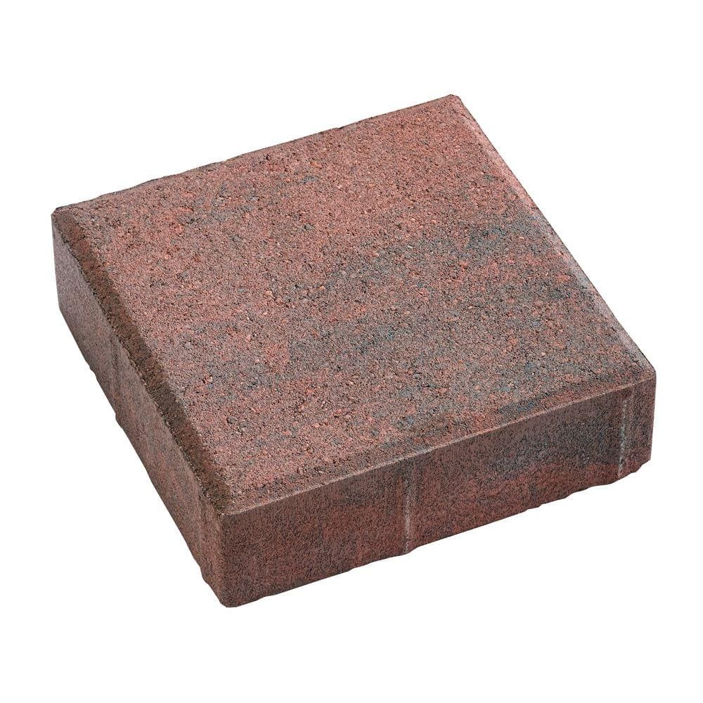 Anchor 8 in. x 8 in. x 2.25 in. Red/Charcoal Concrete Holland Paver ...