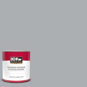 BEHR MARQUEE 1 qt. #760E-3 Gray Timber Wolf Semi-Gloss Enamel Exterior ...