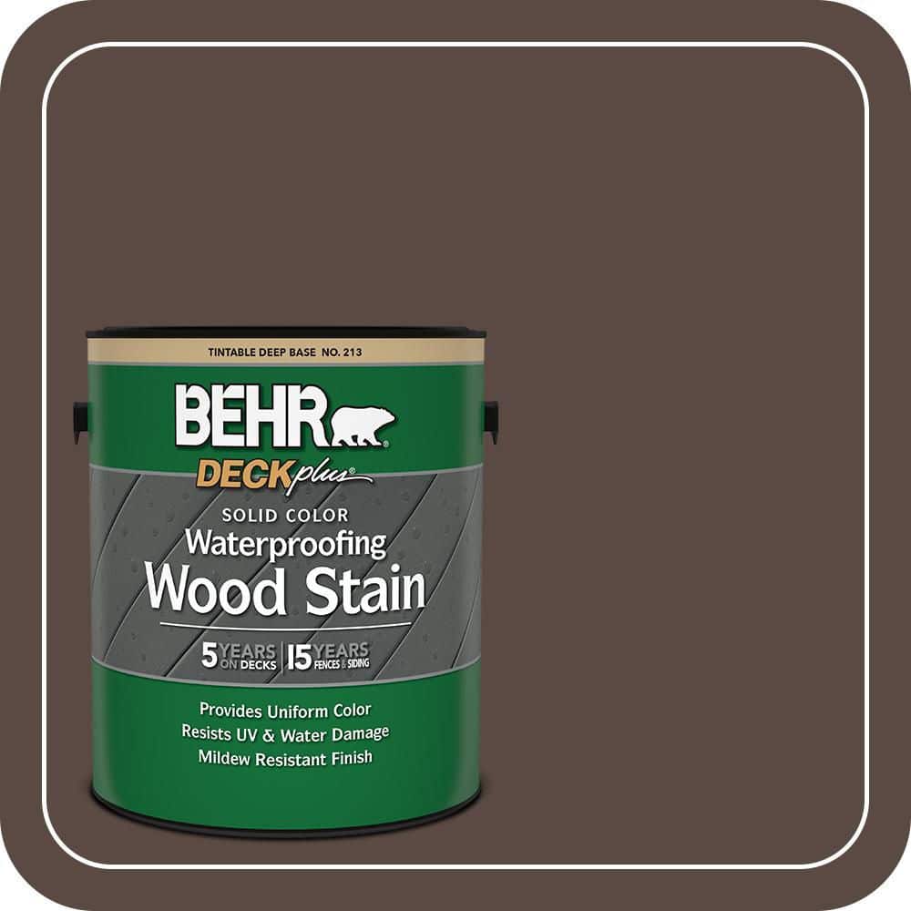 BEHR DECKplus 1 gal. #SC-105 Padre Brown Solid Color Waterproofing ...