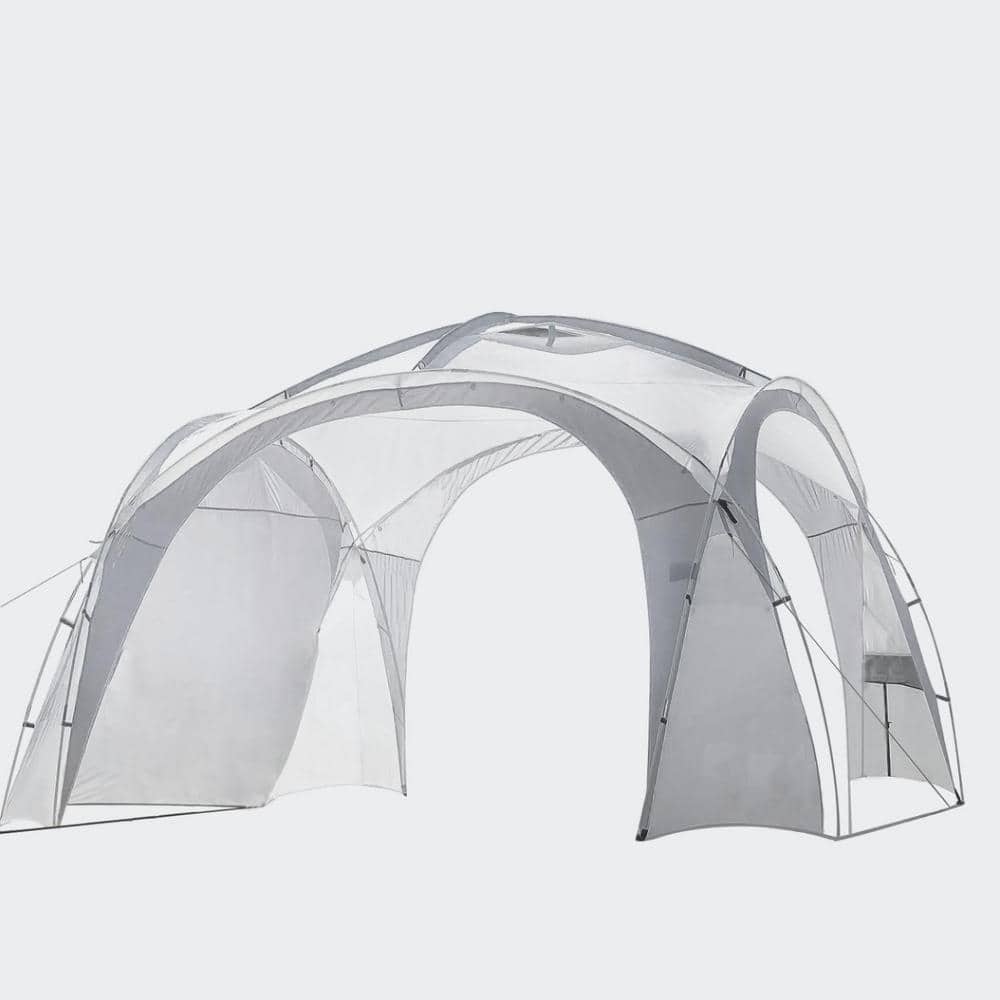 White 7-10 Person Beach Tent with Sun Shelter for Beach Camping or Backyard Fun ZSY-10 - The ...