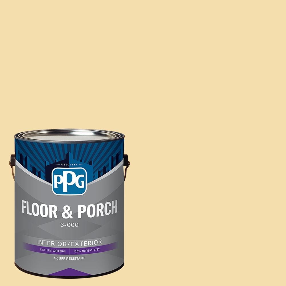 PPG 1 gal. PPG1209-3 Dusty Yellow Satin Interior/Exterior Floor and ...
