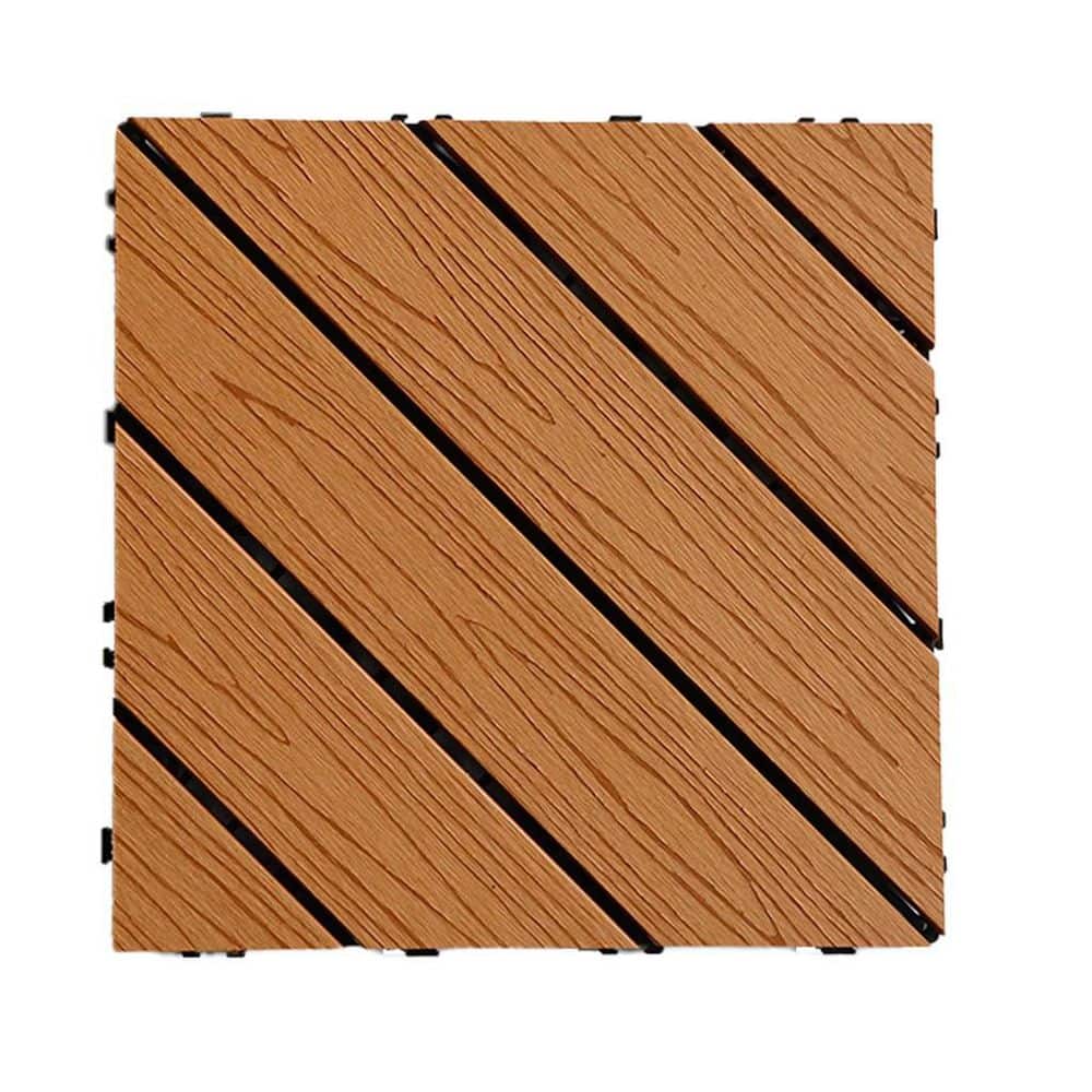 HOMEIBRO (11 per Case) 1 ft. x 1 ft. 45 Composite Degrees Splicing ...