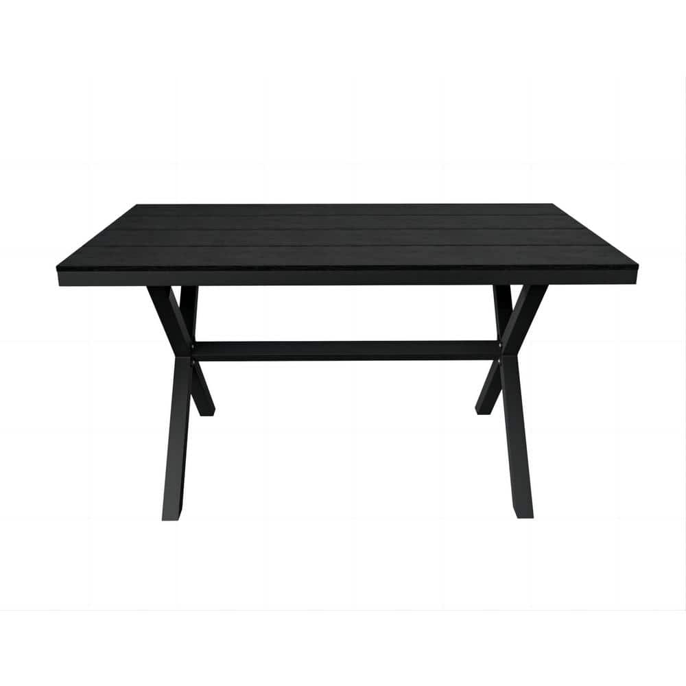 Clihome 59 in. L x 36 in. W x 30 in. H Outdoor Dining Table with ...