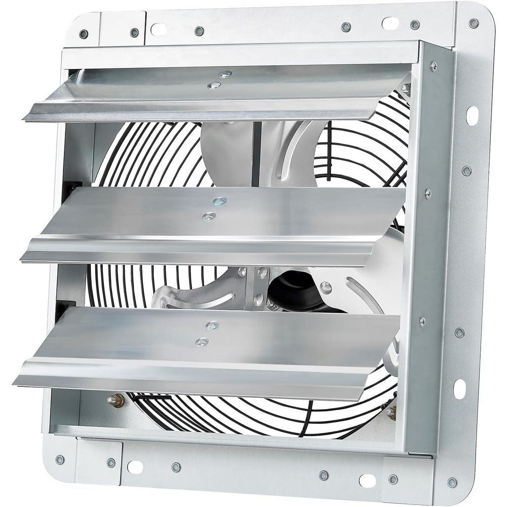 KIWDZFU 1630 RPM Galvanized Steel Wall Mount High-Speed Louver Exhaust ...