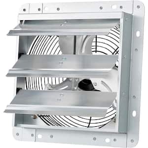 KIWDZFU 1630 RPM Galvanized Steel Frame Wall Mount Louver Exhaust Fan ...