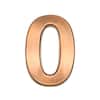 Barton 4 in. House Door Number 0 ABS Plated Self Adhesive Bronze ...