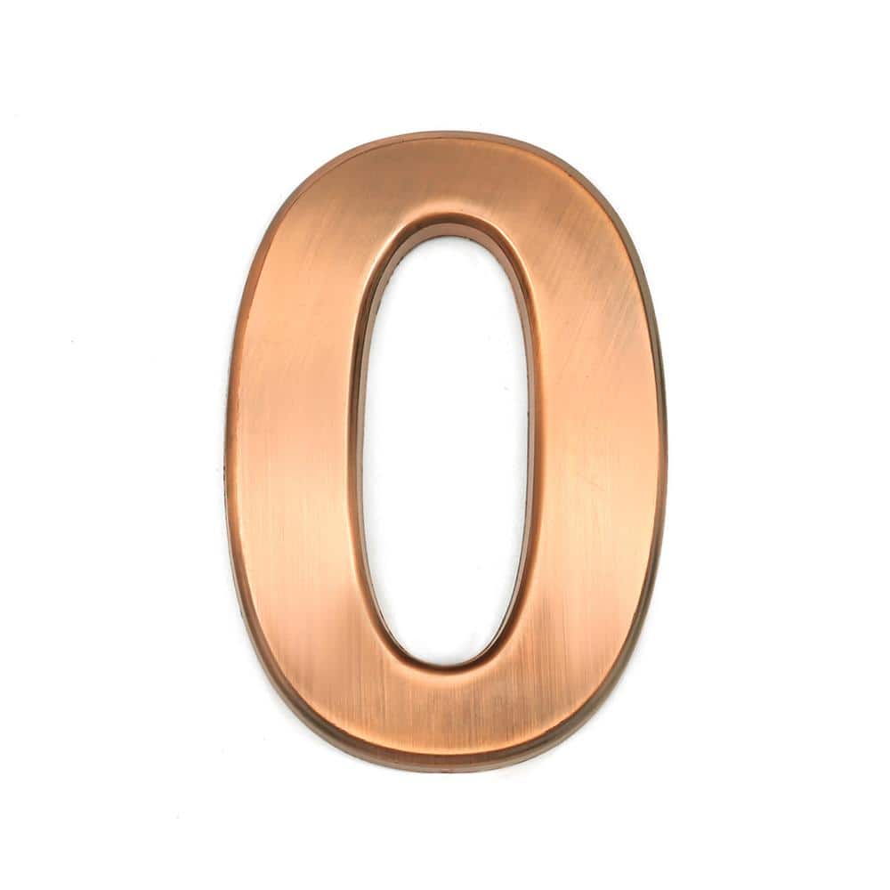 Barton 4 in. House Door Number 4 ABS Plated Self Adhesive Bronze ...