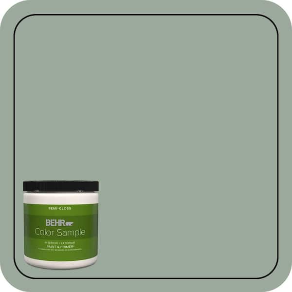 BEHR PREMIUM PLUS 8 oz. #450F-4 Scotland Road Semi-Gloss Interior ...