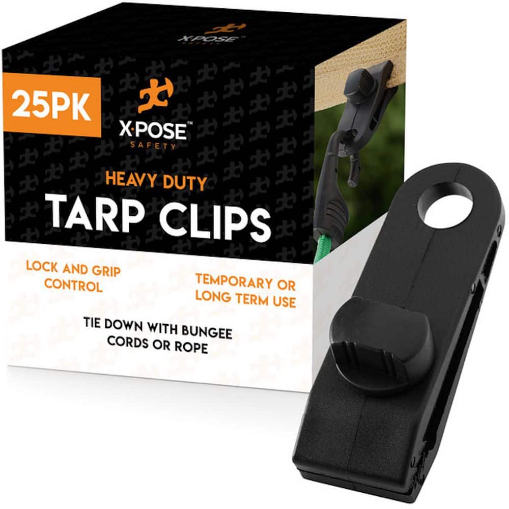 XPOSE SAFETY Heavy Duty Reusable Tarp Clips-25 Pack TC-25-X - The Home ...