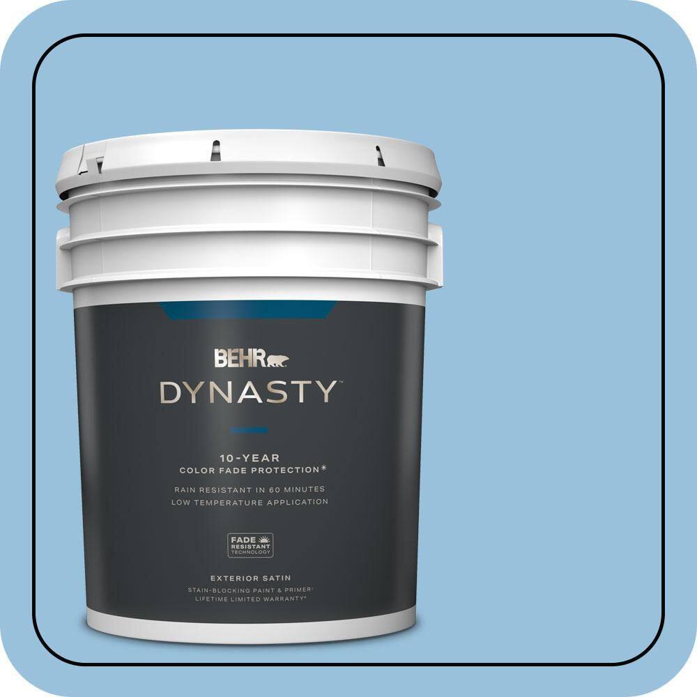 BEHR DYNASTY 5 gal. #M520-3 Charismatic Sky Satin Enamel Exterior Stain ...