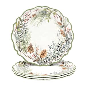 Certified International Multi-Colored Christmas Gatherings Dinner Plate ...