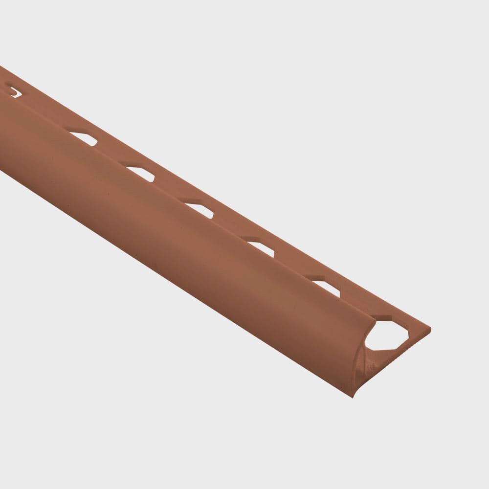 EMAC Novocanto Brown 5/16 in. x 98-1/2 in. PVC Tile Edging Trim ...
