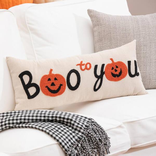 Evergreen Enterprises 25 in. x 8 in. Boo to You Lumbar Pillow 4P55875 ...
