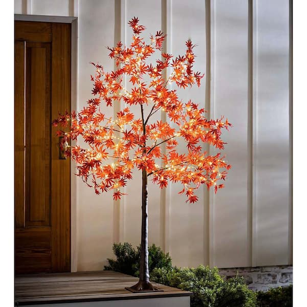 Evergreen Enterprises 6 ft. Artificial Topiary Red Japanese Maple Tree ...
