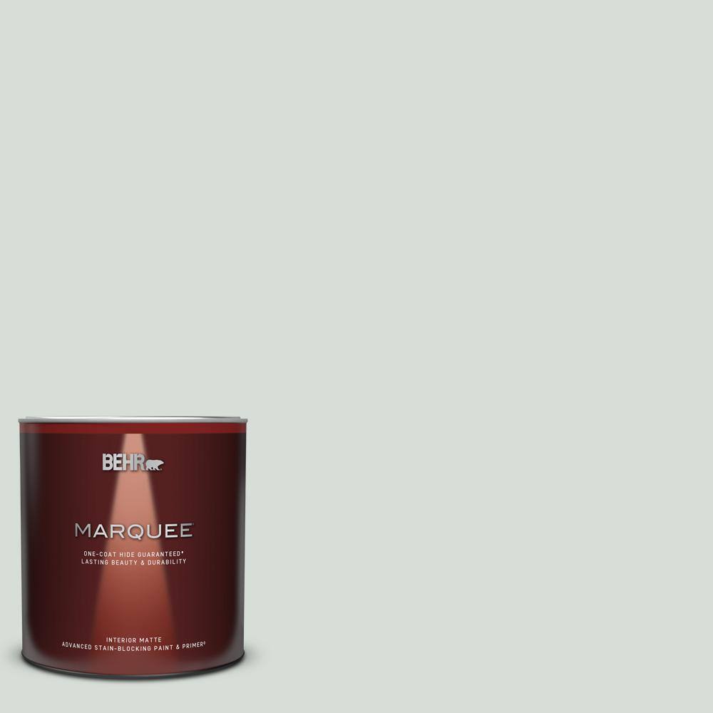 BEHR MARQUEE 1 qt. #PPL-66 Iced Slate Matte Interior Paint & Primer ...