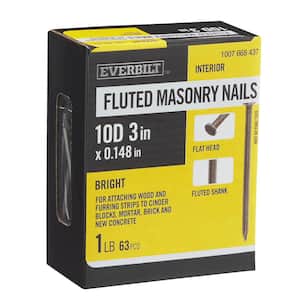 Everbilt 1 in. x 2D Bright Non-Collated Flooring Nails Fluted Masonry 1 ...