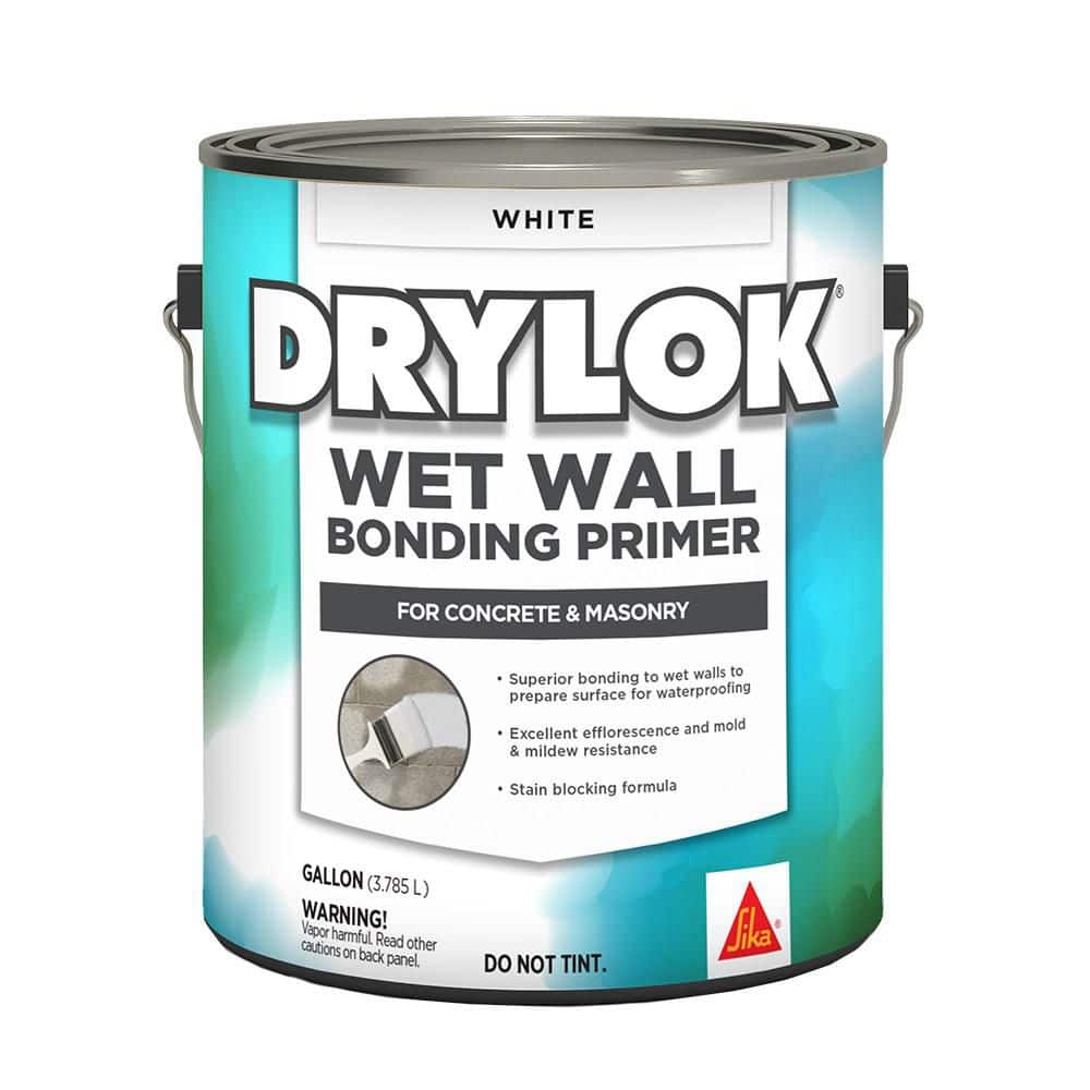 DRYLOK 1 gal. White Acrylic Interior/Exterior Wet Wall Bonding Primer ...