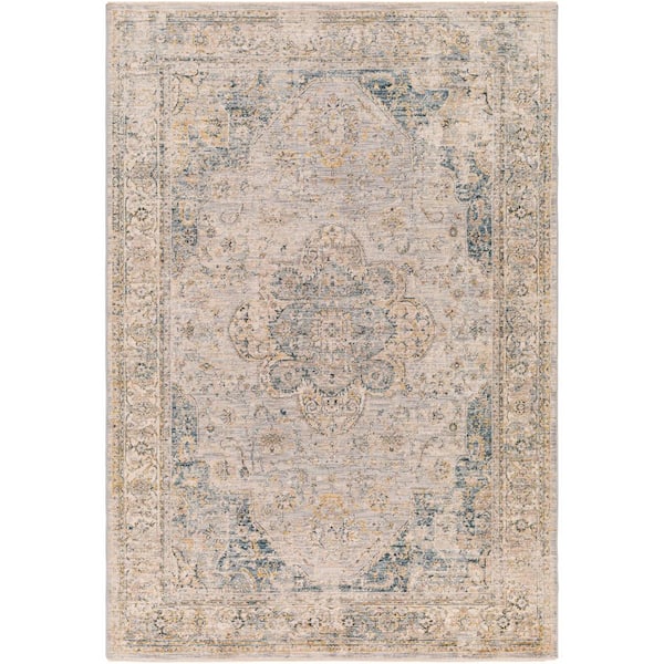 Artistic Weavers Orjey Navy/Beige Medallion 10 ft. x 14 ft. Indoor Area ...